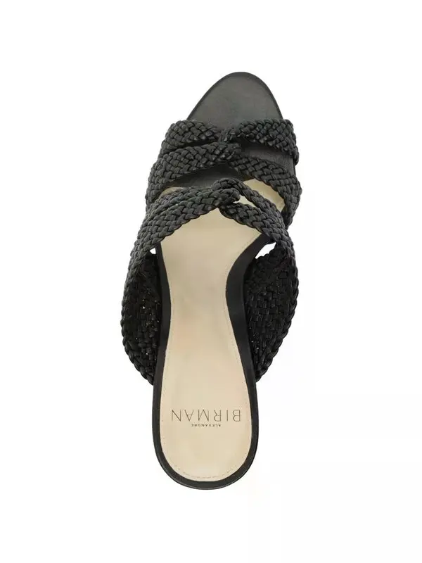 ALEXANDRE BIRMAN Sabrina Woven Leather Mules