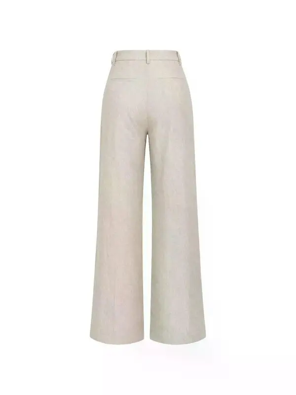 BERWICH Double-pleated Linen Palazzo Pants