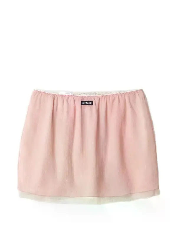 Miu Miu Two-tone Chiffon Mini Skirt