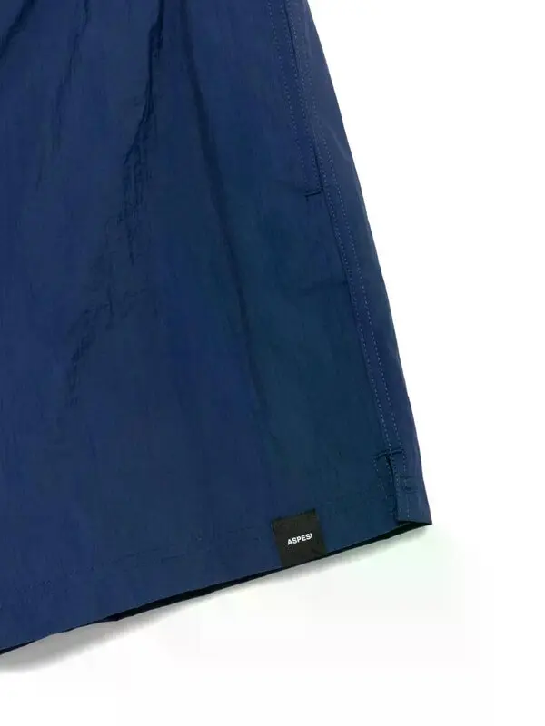 Aspesi Drawstring Swim Shorts With Logo Patch