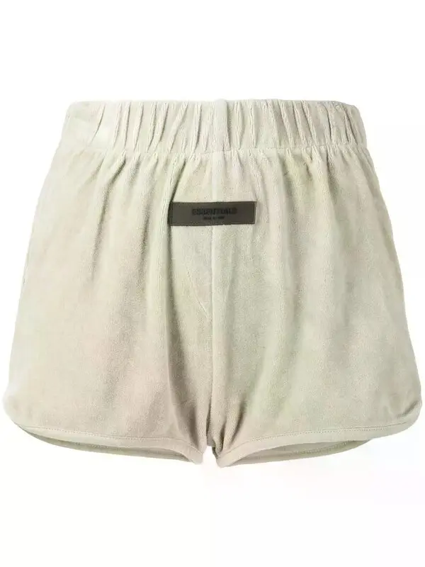 Fear Of God Logo Patch Velour Shorts
