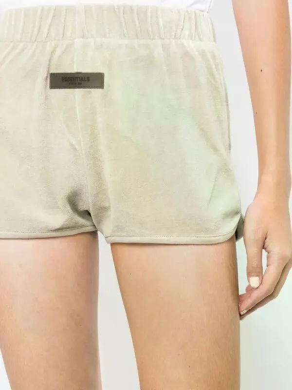 Fear Of God Logo Patch Velour Shorts