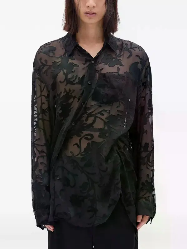 ANN DEMEULEMEESTER Mark Floral Pocket Shirt