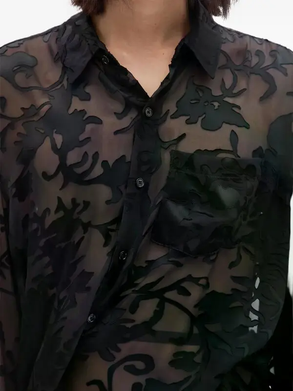ANN DEMEULEMEESTER Mark Floral Pocket Shirt