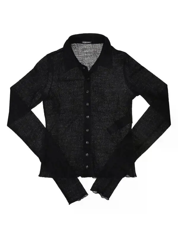 ANN DEMEULEMEESTER Jacquard Slim Fit Jersey Shirt