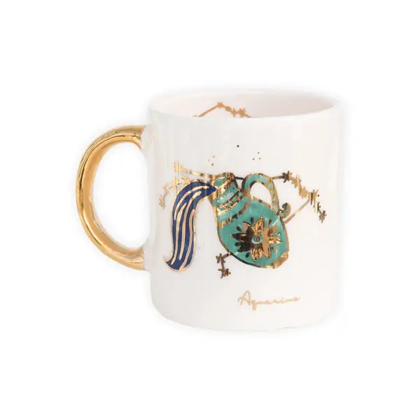 SHERIE BOUTIK Zodiac Sign Mug Aquarius Sb X Wb - Yellow