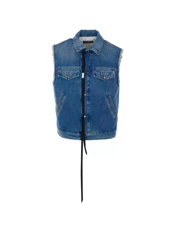 ANN DEMEULEMEESTER Sleeveless Denim Gilet