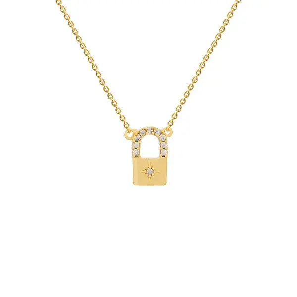 LAVANI JEWELS Gold-plated Bianca Necklace With Zircons - White