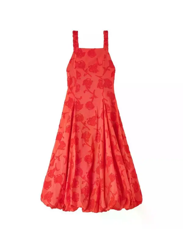 GANNI Fil-coupé Balloon-hem Dress