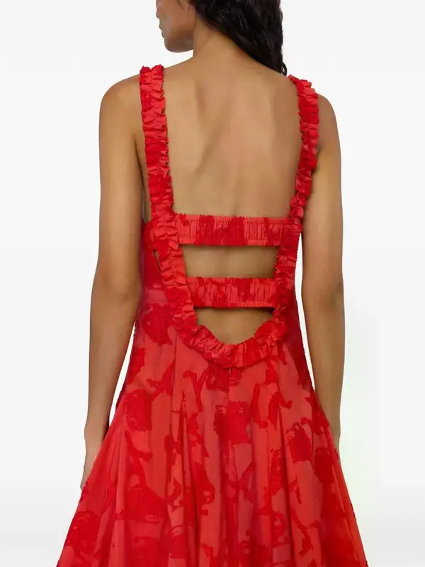 GANNI Fil-coupé Balloon-hem Dress