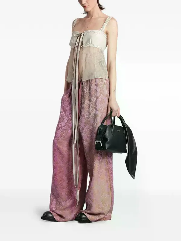 ANN DEMEULEMEESTER Embroidered Lace-trim Top
