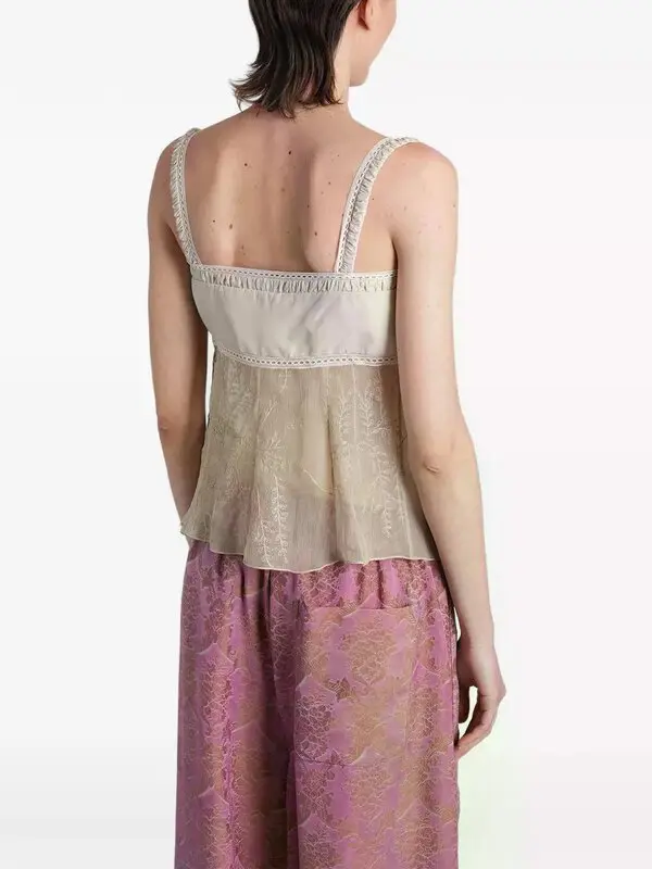 ANN DEMEULEMEESTER Embroidered Lace-trim Top