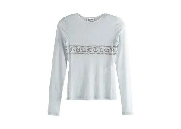 JEAN PAUL GAULTIER Mesh Crewneck Long Sleeve Top