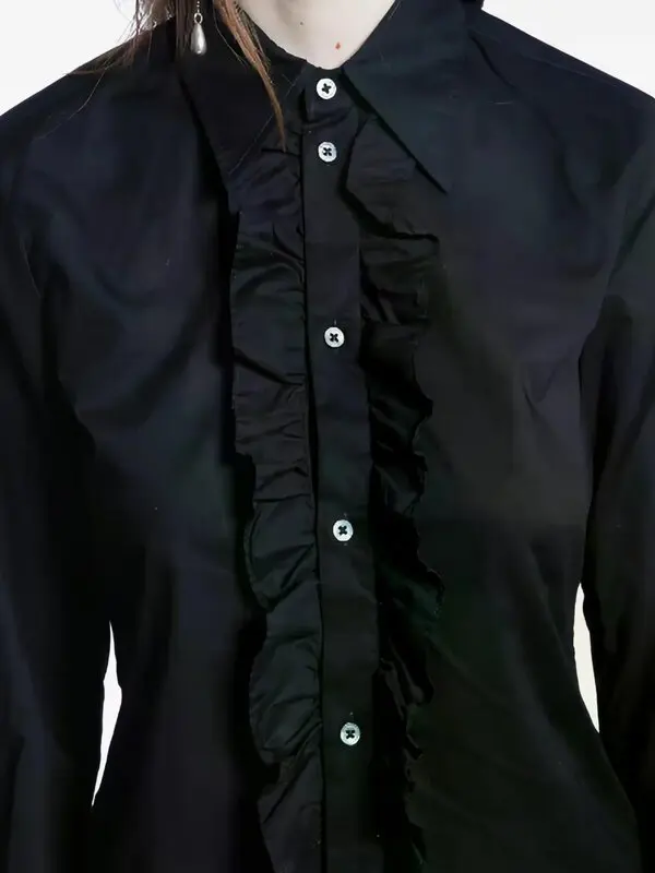 ANN DEMEULEMEESTER Erma Ruffled Shirt - Black