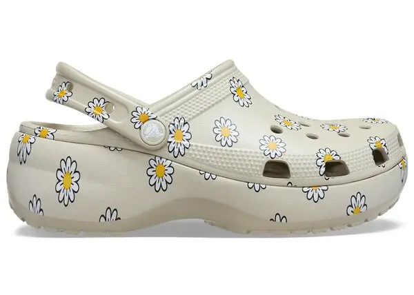 CROCS Classic Platform Floral Clog