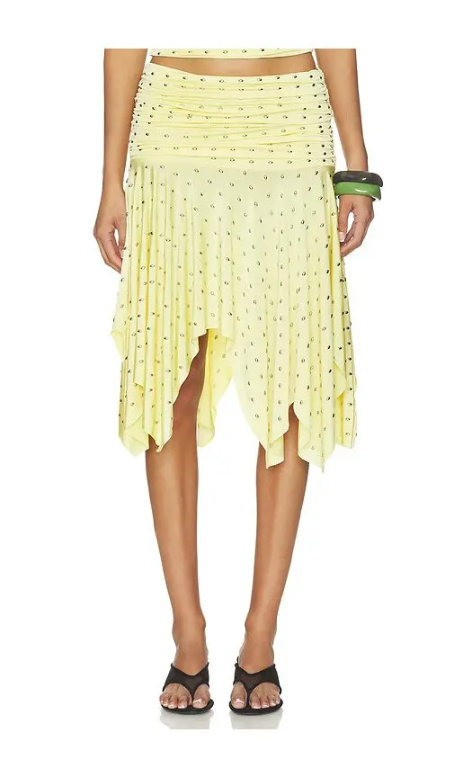 SIEDRES Ruched Asymmetric Skirt
