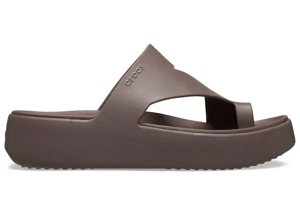 CROCS Getaway Platform Toe Loop Flip - Truffle