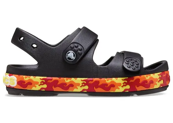 CROCS Crocband Cruiser Flames Sandal - Black