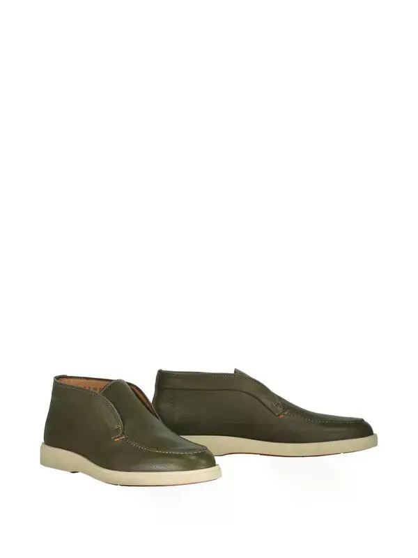Santoni Leather Ankle Boots