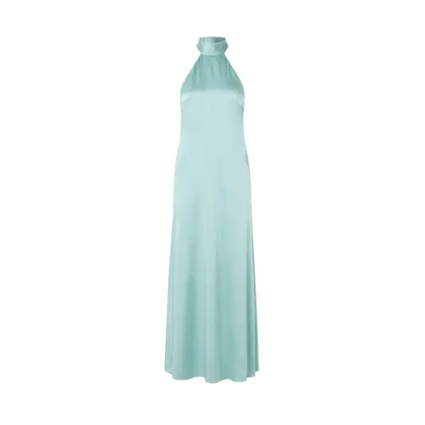MandiBreeze Lovisa Halter Silk Maxi Dress