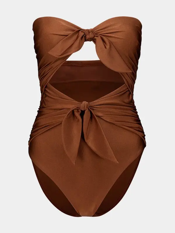 Zimmermann Aster Swimsuit - Brown
