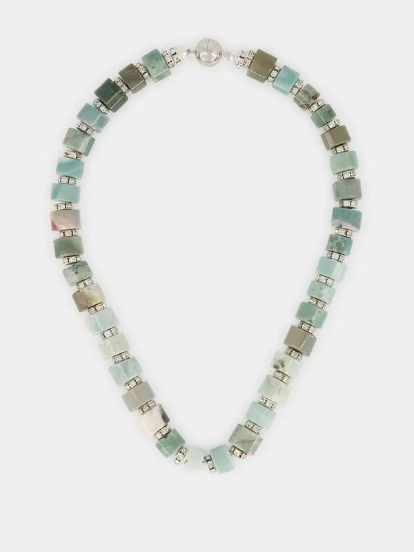 JULIETTA Cassandre Agate Beaded Necklace - Green