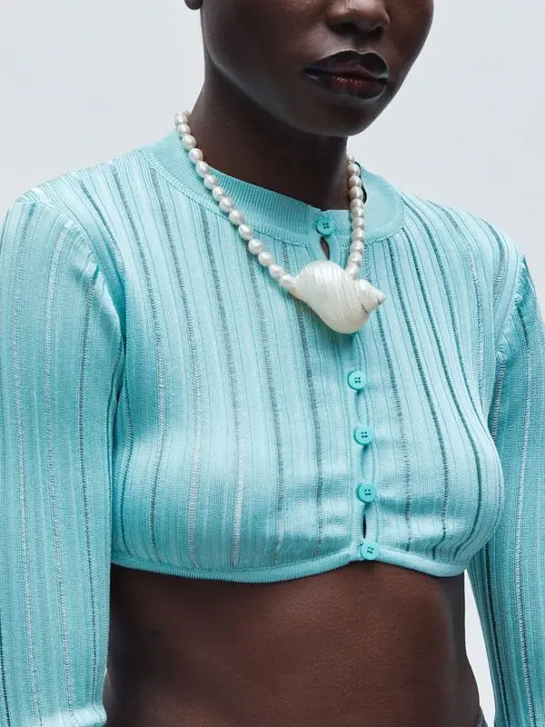 JULIETTA Pearl Mykonos Shell Pendant Necklace - White