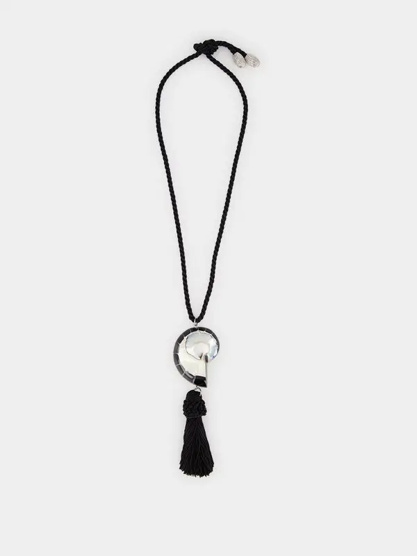 JULIETTA Nautilus Shell Tassel Necklace