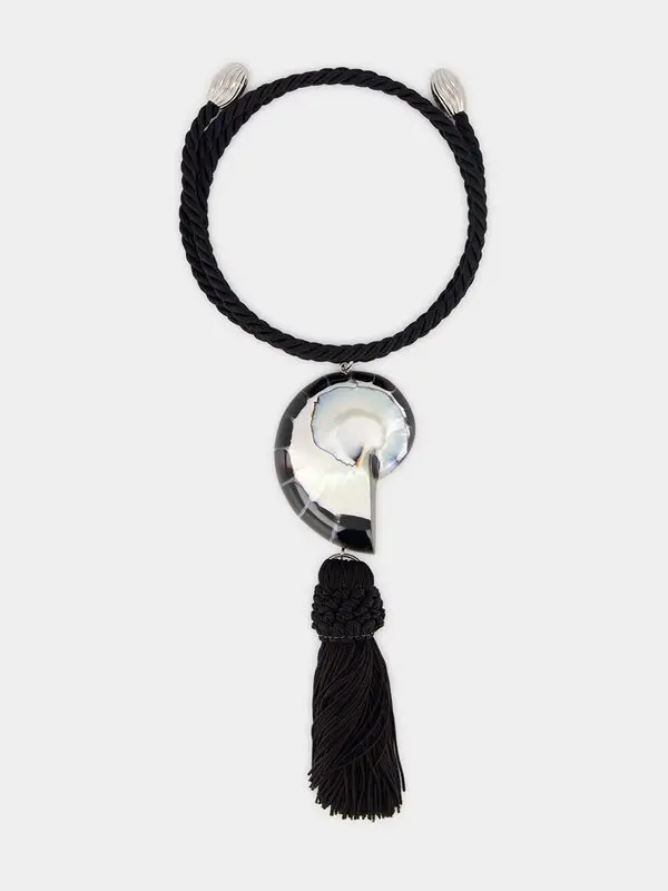 JULIETTA Nautilus Shell Tassel Necklace