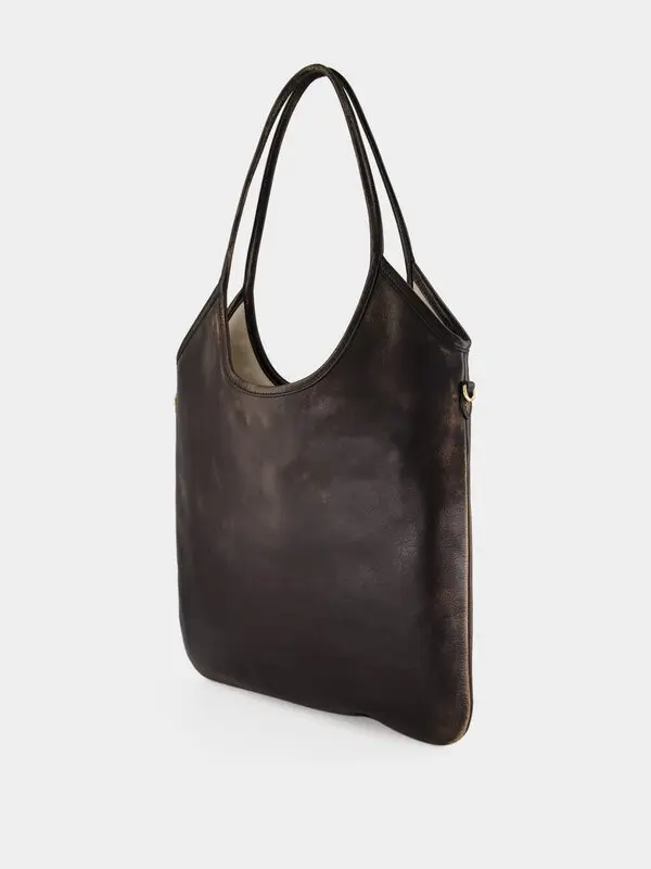 Miu Miu Coffee Ivy Leather Shoulder Bag - Brown