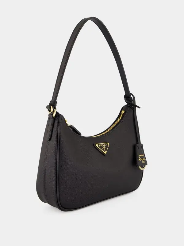 Prada Re-edition 2005 Mini Bag In Saffiano Leather - Black