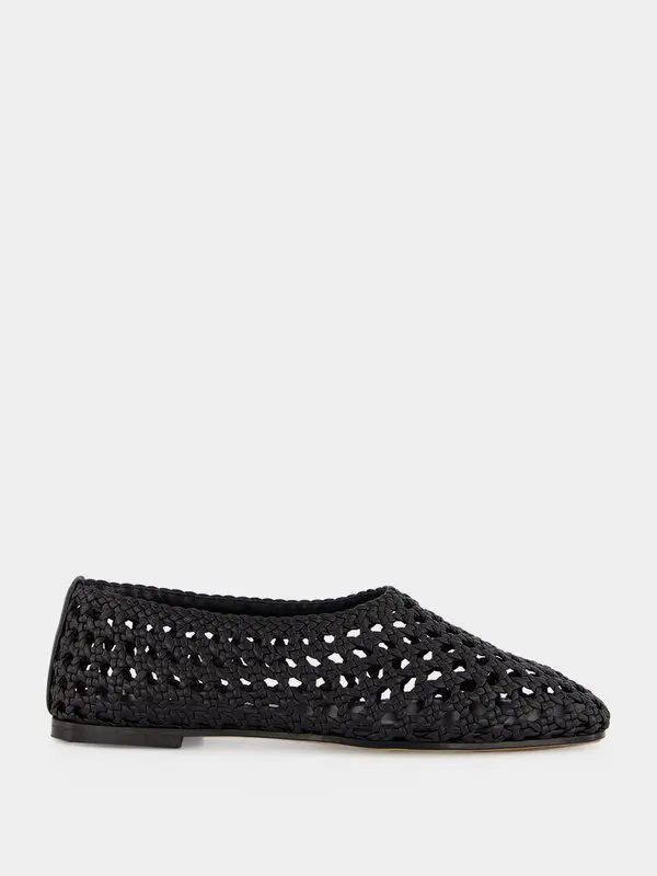 EMME PARSONS Woven Nappa High Throat Ballet Flats