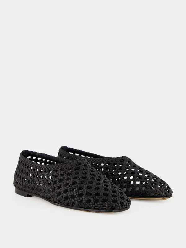 EMME PARSONS Woven Nappa High Throat Ballet Flats