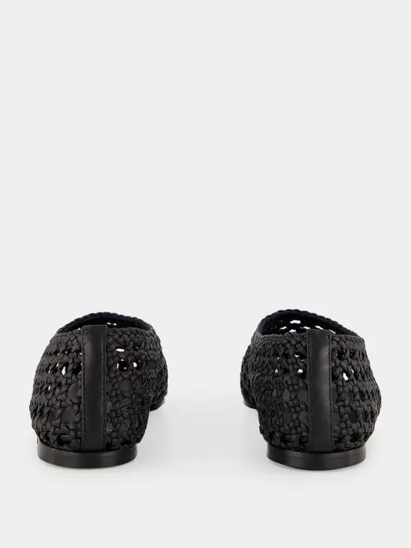 EMME PARSONS Woven Nappa High Throat Ballet Flats