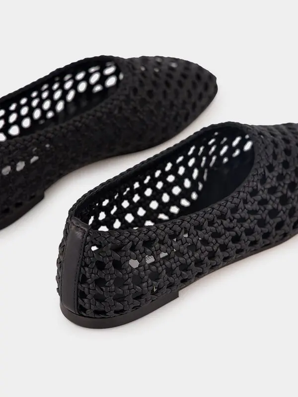 EMME PARSONS Woven Nappa High Throat Ballet Flats