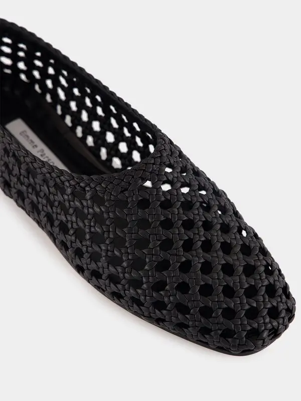 EMME PARSONS Woven Nappa High Throat Ballet Flats