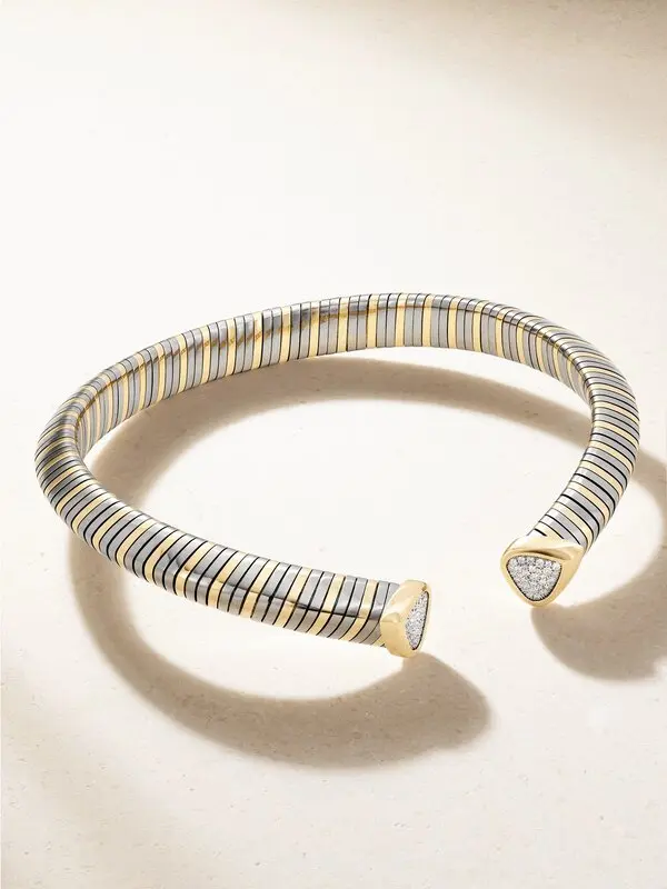 Marina B Trisola 18-karat Titanium And Diamond Necklace - Gold