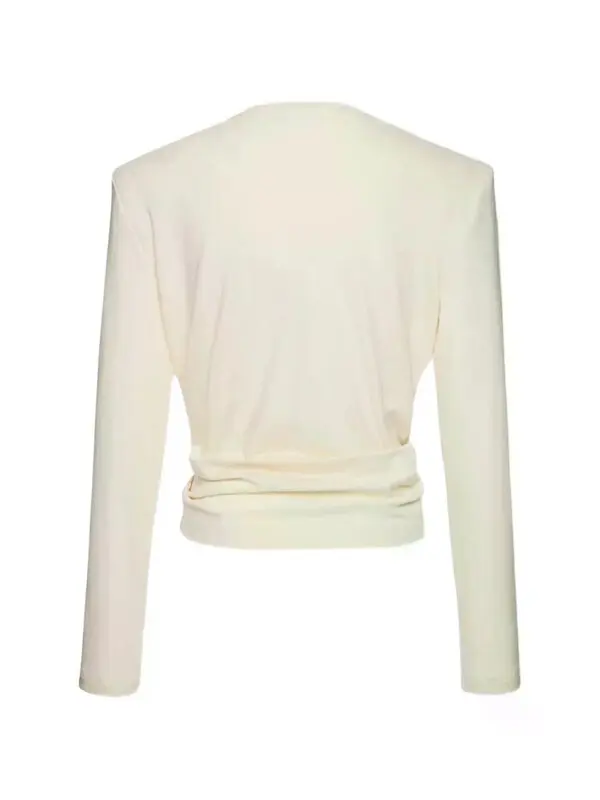 Magda Butrym Knotted Detail Long Sleeved Top