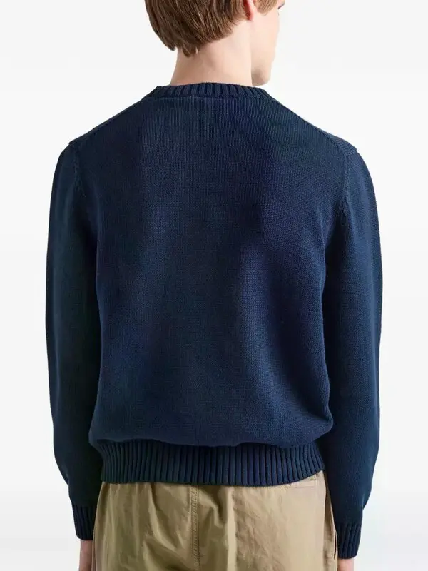 Prada Cotton Crew Neck Sweater