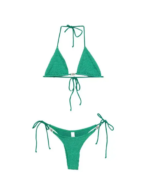 Bond Eye Ingrid Beaded Triangle Bikini - Green