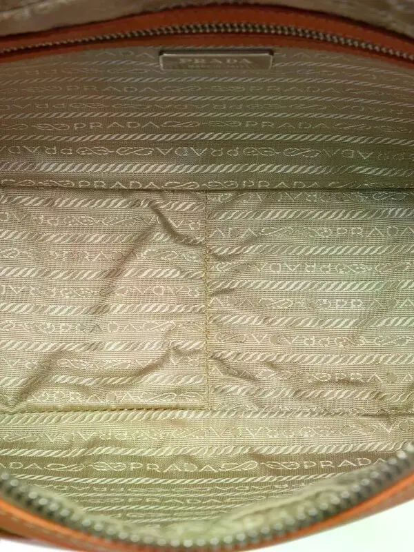 Prada Cinghiale Trimmed Canapa Handbag