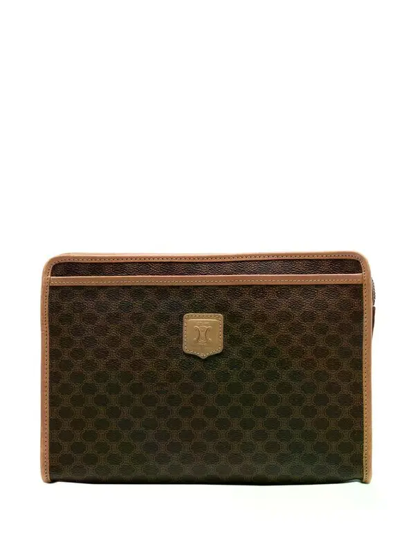 Celine Macadam Coated Canvas Clutch Bag