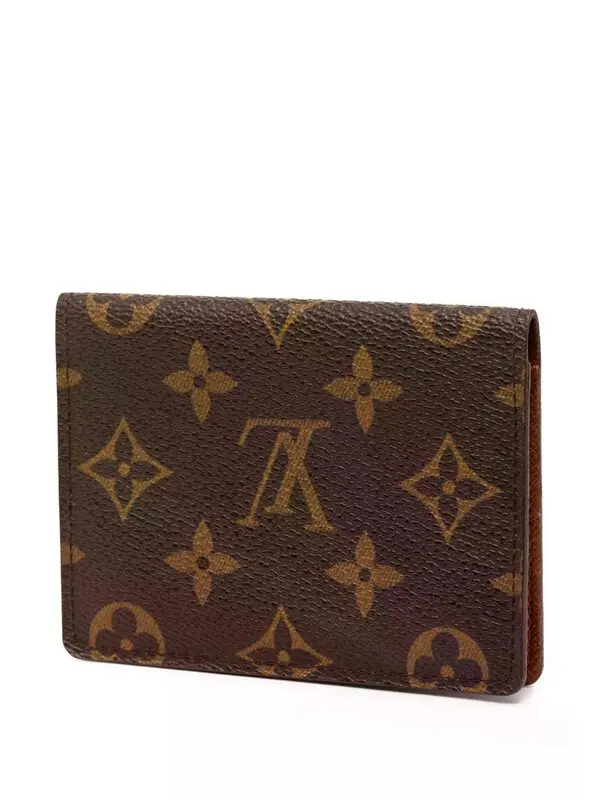 LOUIS VUITTON 1997 Monogram Business Card Holder - Brown