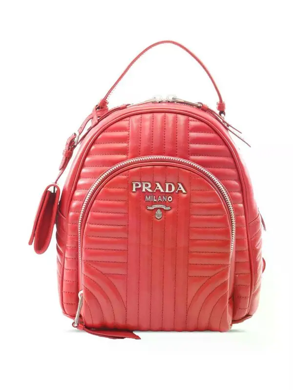 Prada Diagramme Leather Backpack