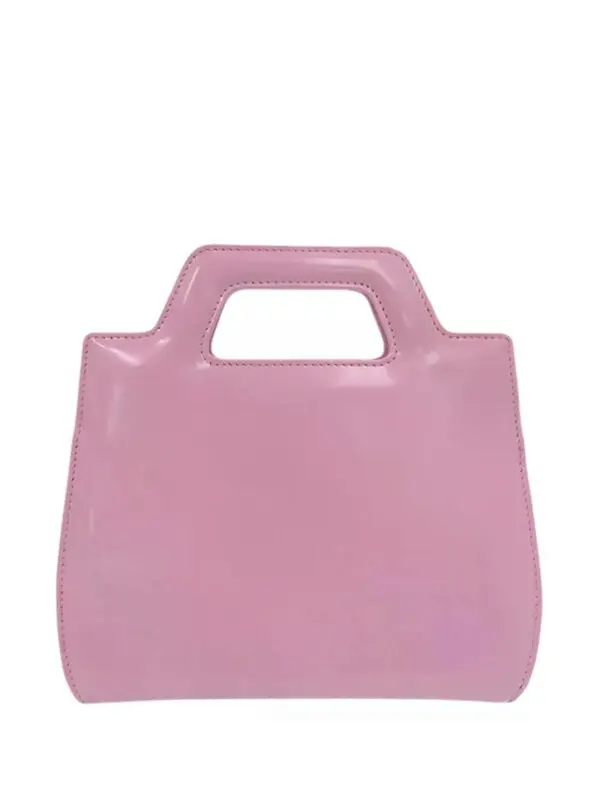 FERRAGAMO Micro Brushed Calfskin Wanda Top Handle Bag - Pink