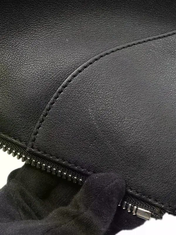 Loewe Medium Leather Polka Dot Hammock Bag Satchel - Black