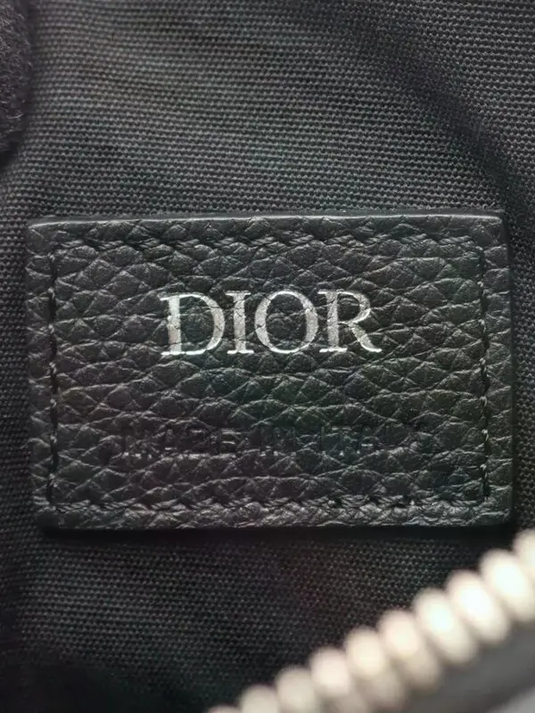 Dior Leather Saddle Bag Shoulder Bag - Black