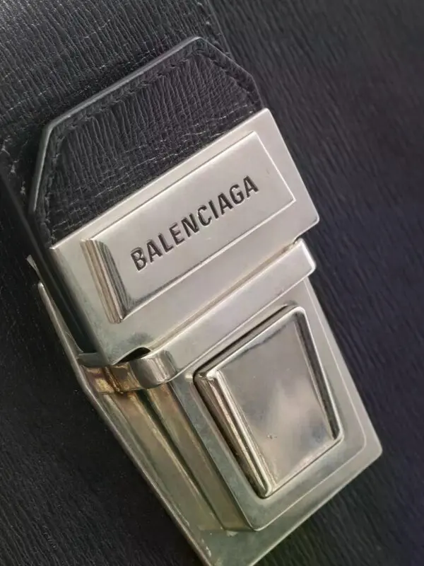 Balenciaga Leather Tuck Lock Shoulder Bag