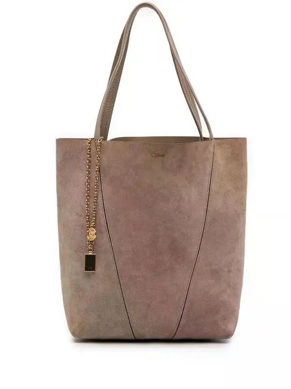 Chloé Suede Spin Tote Bag - Brown