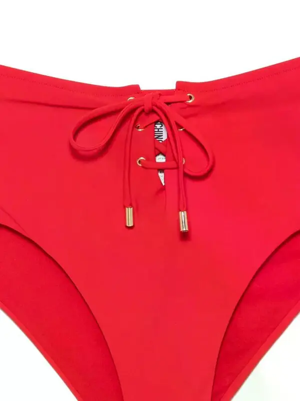 Moschino Lace-up Bikini Bottoms